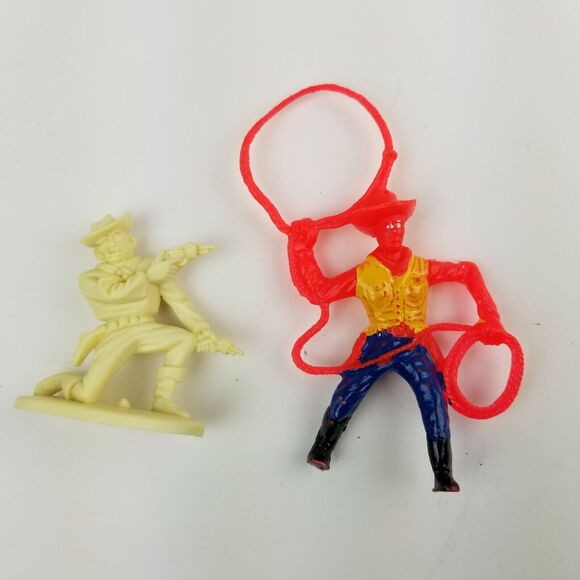 Unbranded | Toys | Lot 2 Plastic Riding Cowboy W Lasso Vintage Wild ...
